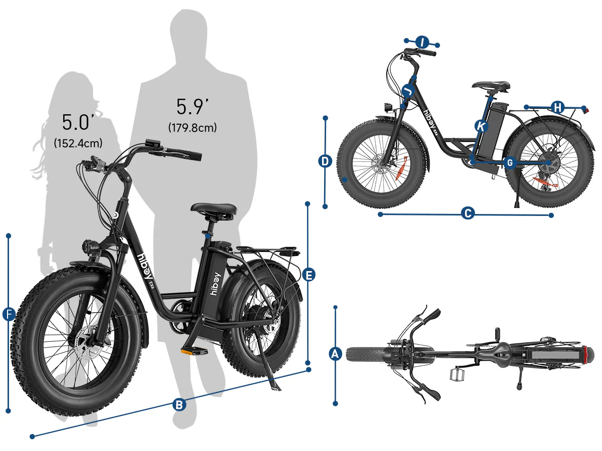 Hiboy EX6F Folding Fat Tire eBike - Hamilton Electric Bikes